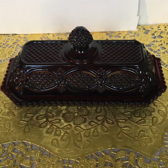 Avon | Dining | Vintage Avon Cape Cod Ruby Red Collection Covered ...